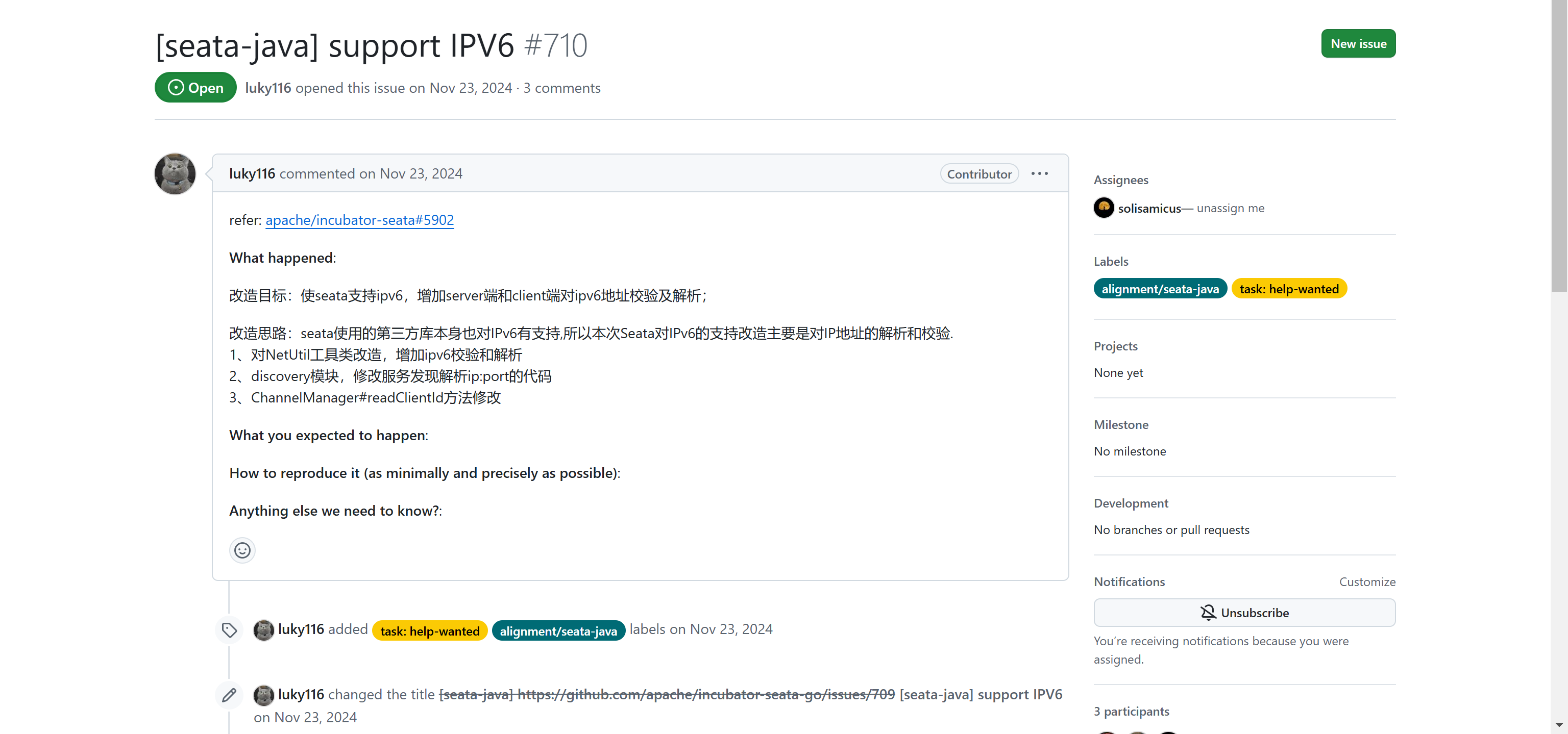 seata[feature]：support ipv6 | 梁嘉嘉